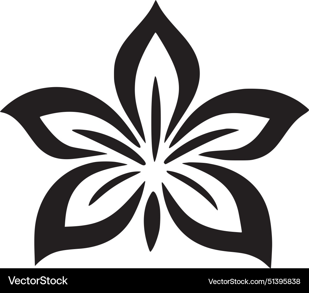 Flower - black and white isolated icon Royalty Free Vector