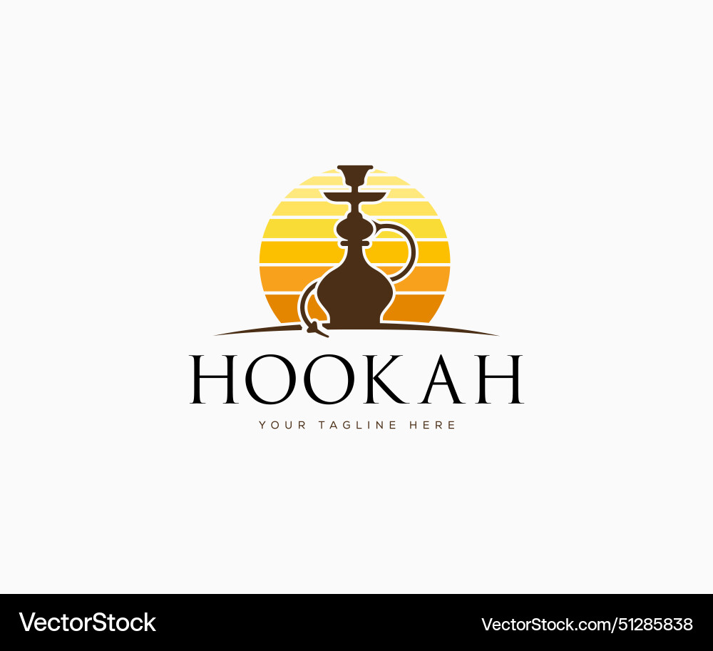 Hookah logo design or shisha Royalty Free Vector Image