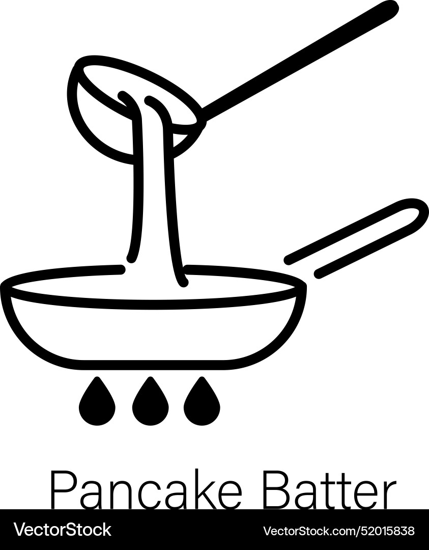 Pancake batter Royalty Free Vector Image - VectorStock