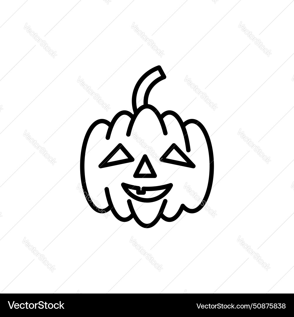 Pumpkin icon set halloween horror symbol Vector Image