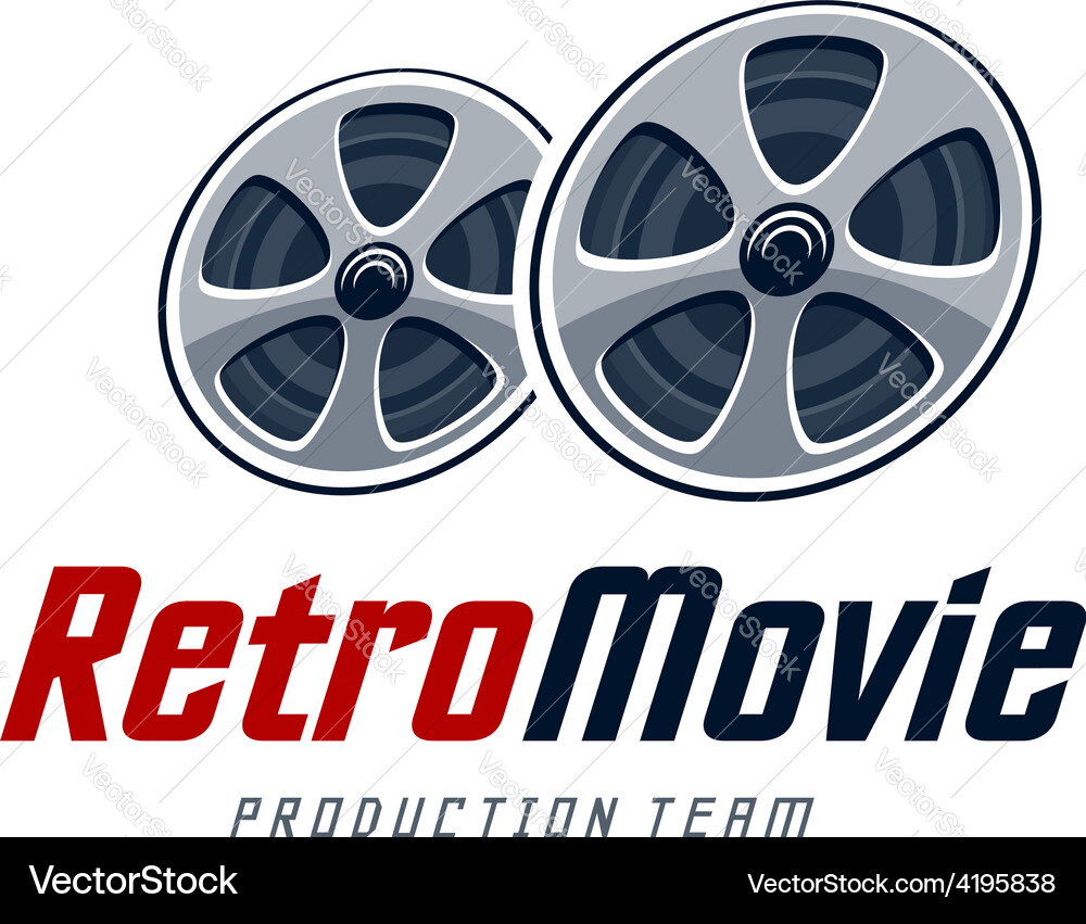 Retro movie logo Royalty Free Vector Image - VectorStock