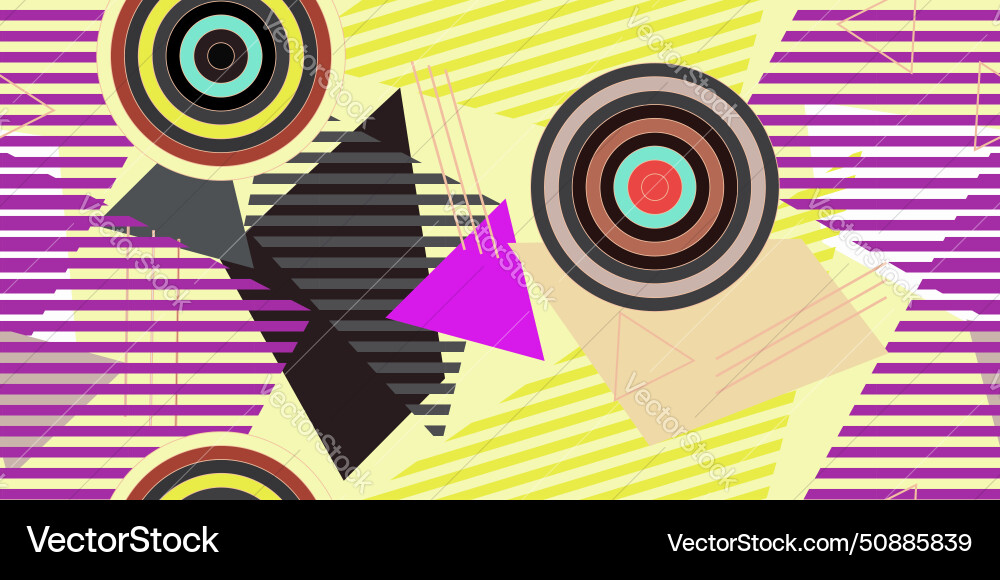 Abstract vivid graphics geometric seamless pattern