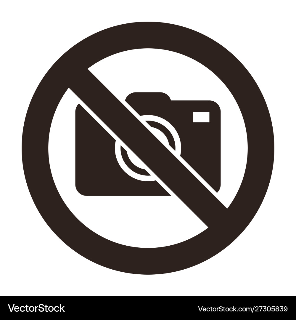 Cameras prohibited sign Royalty Free Vector Image