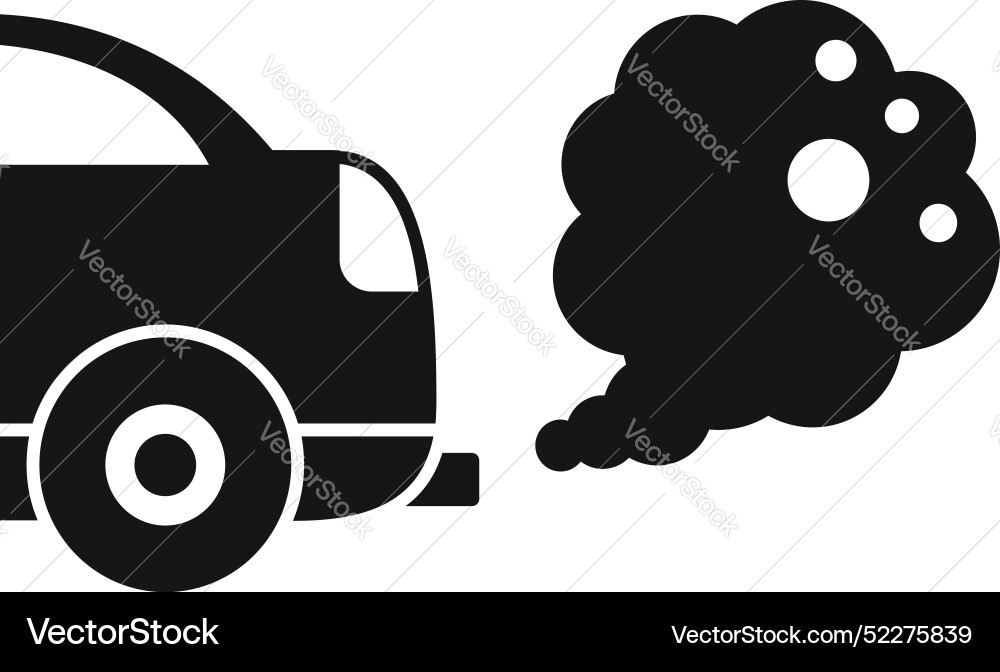 Car emitting smoke pollution from exhaust pipe Vector Image