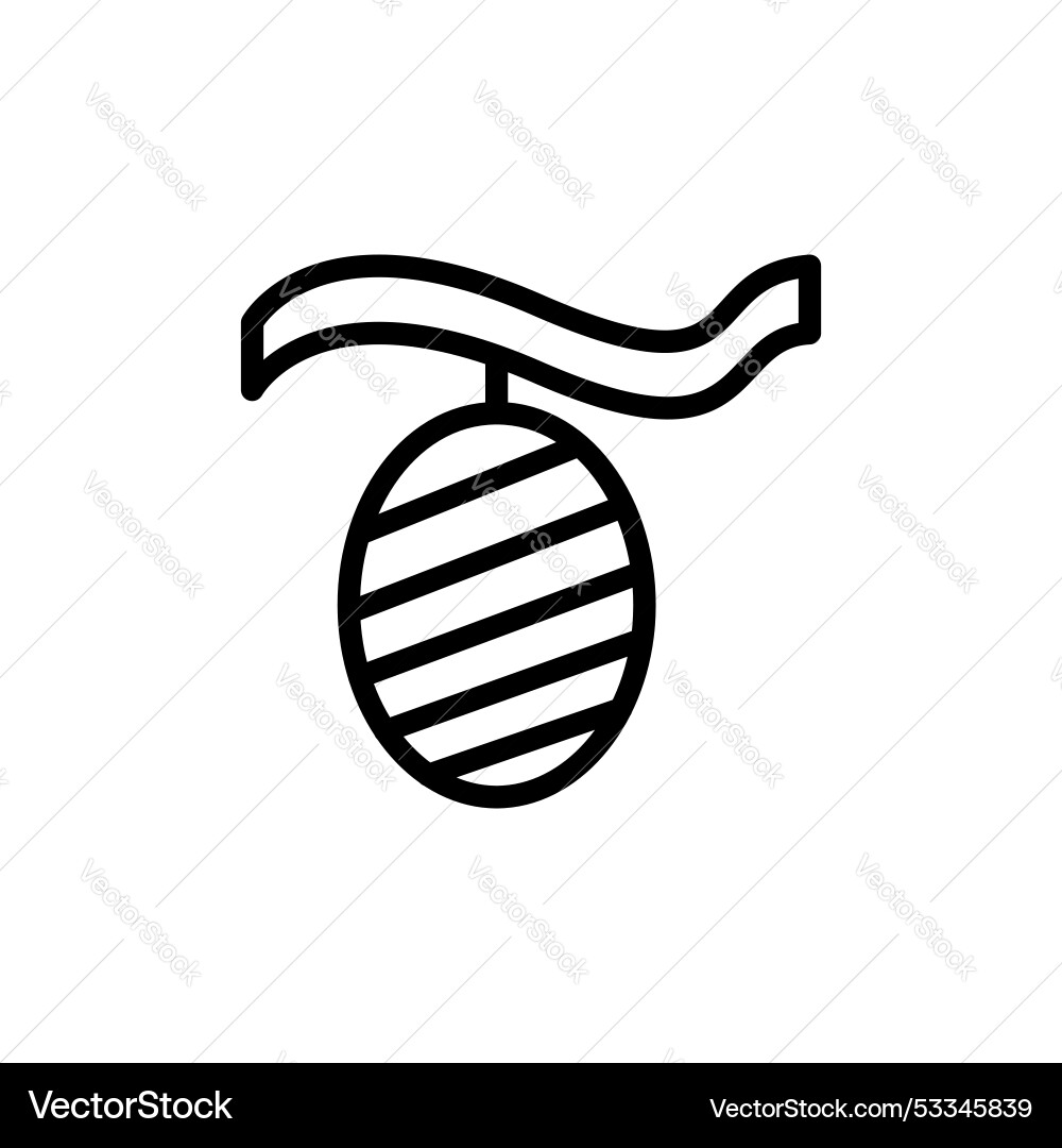 Cocoon line icon isolated on white background Vector Image