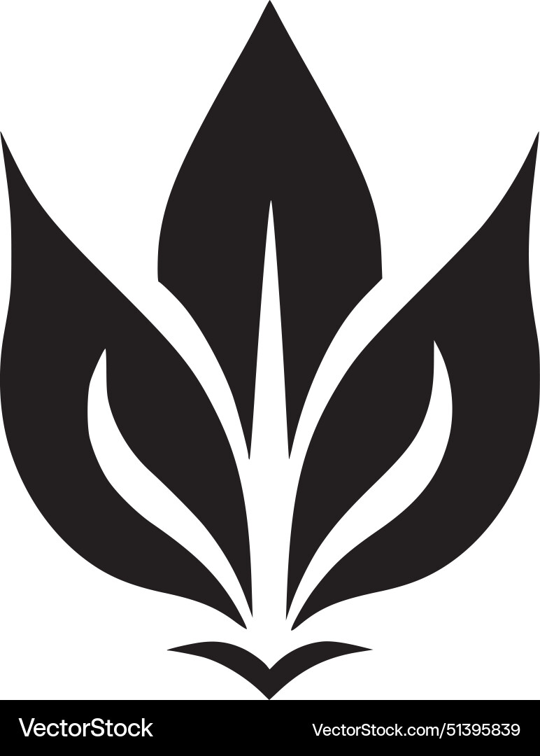 Flower - black and white isolated icon Royalty Free Vector