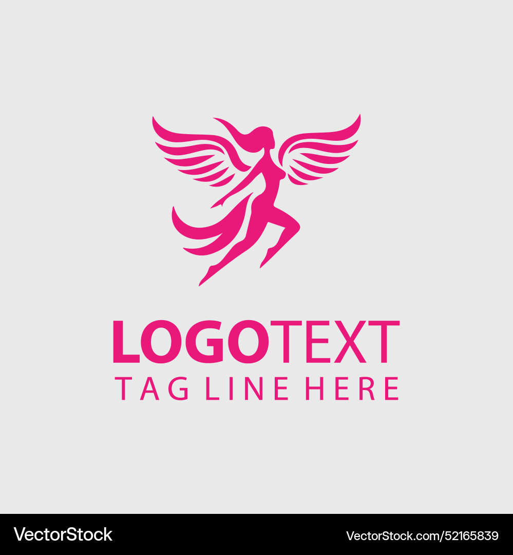 Flying women logo Royalty Free Vector Image - VectorStock