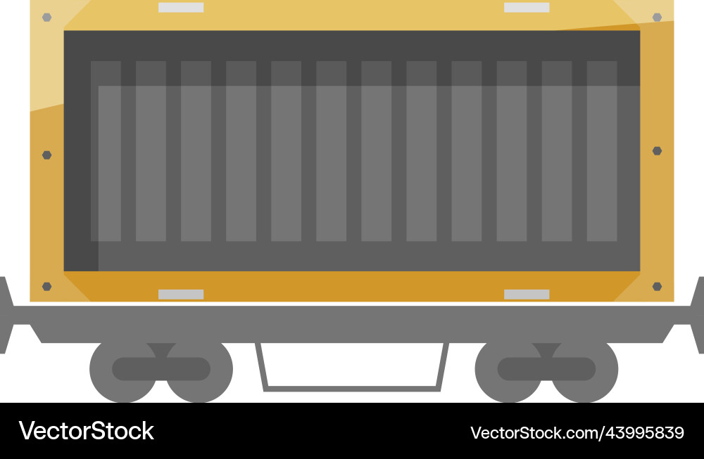 Freight wagon icon cargo railway transport symbol Vector Image