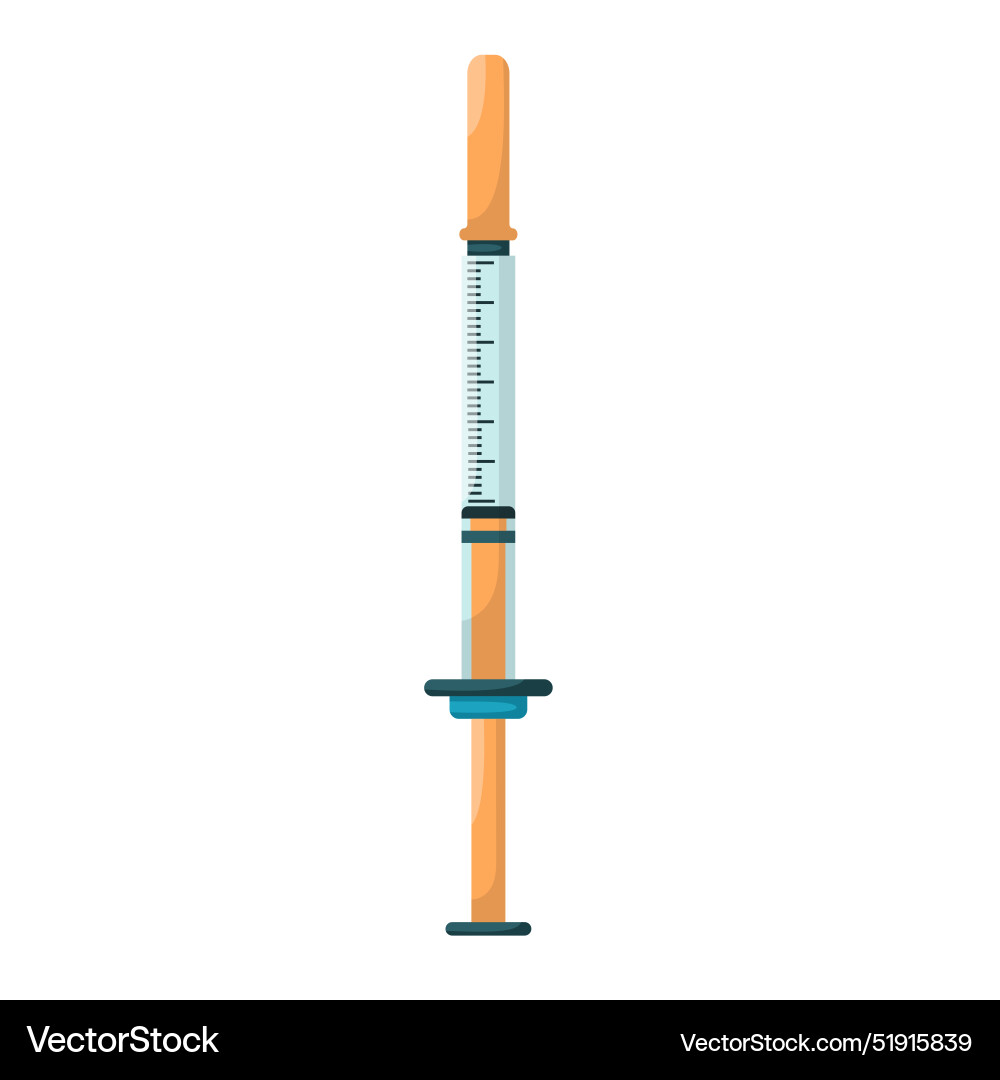 Insulin syringe Royalty Free Vector Image - VectorStock