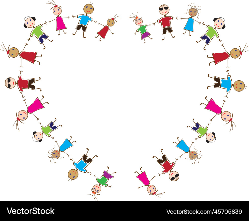Kids heart Royalty Free Vector Image - VectorStock