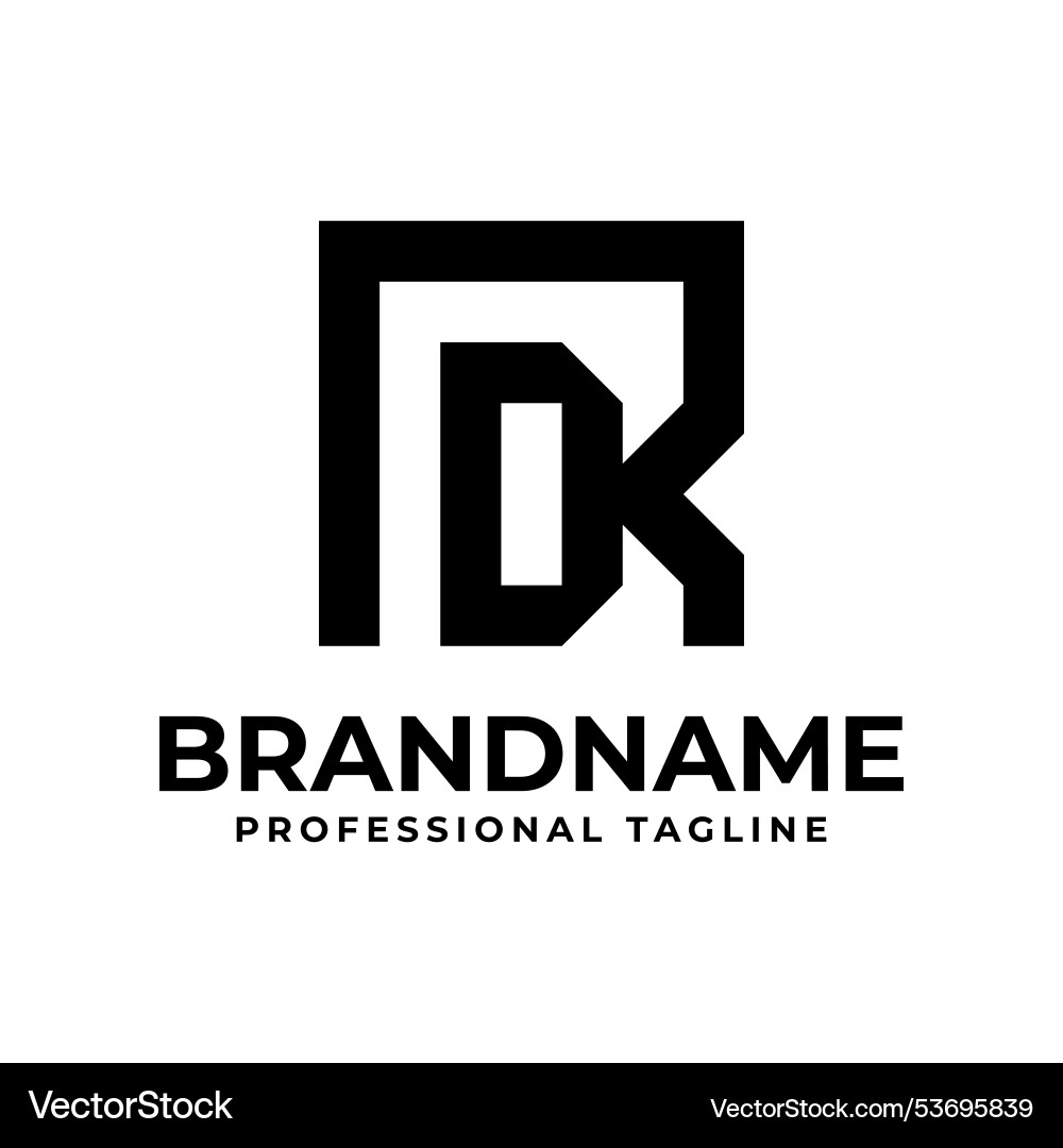 Letters rd monogram logo suitable for any Vector Image