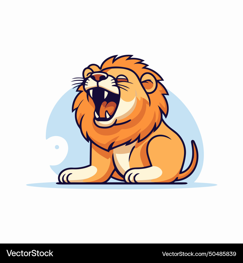 Lion cartoon isolated on white background Vector Image