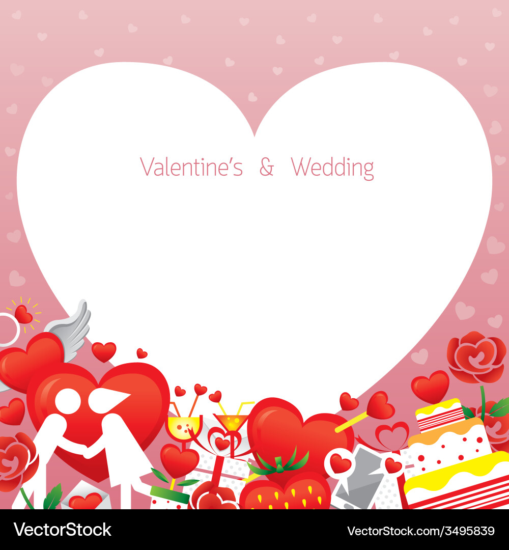 Love border frame Royalty Free Vector Image - VectorStock