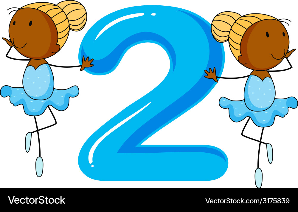 Number two Royalty Free Vector Image - VectorStock