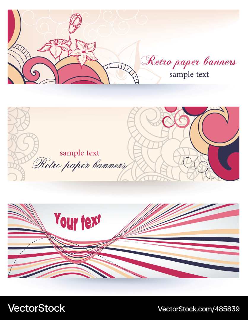 Paper banners Royalty Free Vector Image - VectorStock