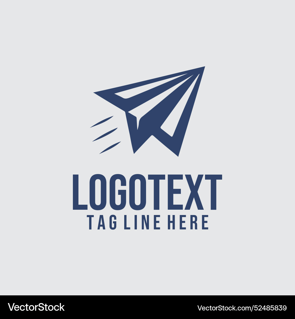 Paper plane logo Royalty Free Vector Image - VectorStock