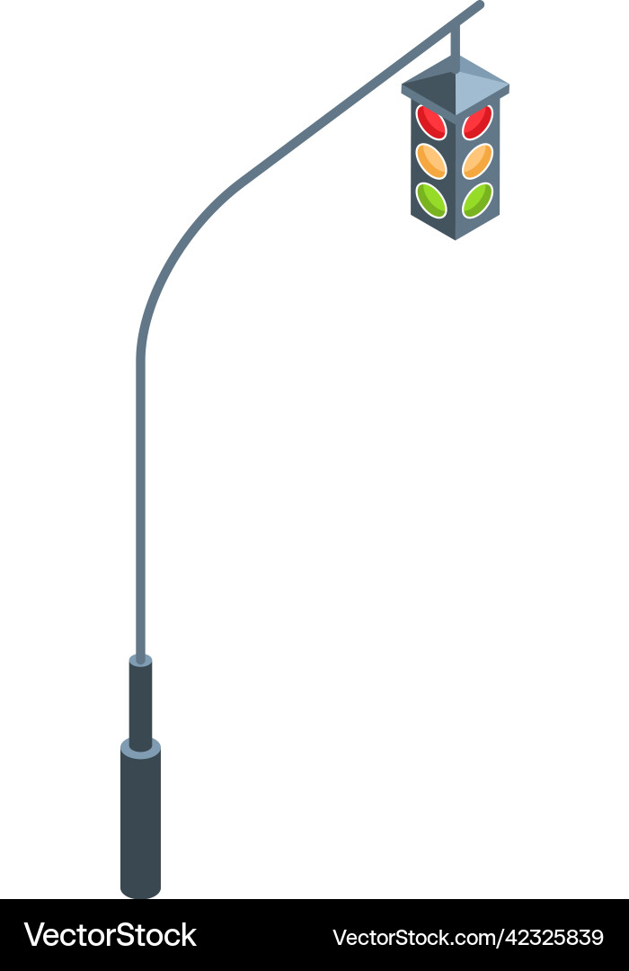 Traffic light post composition Royalty Free Vector Image