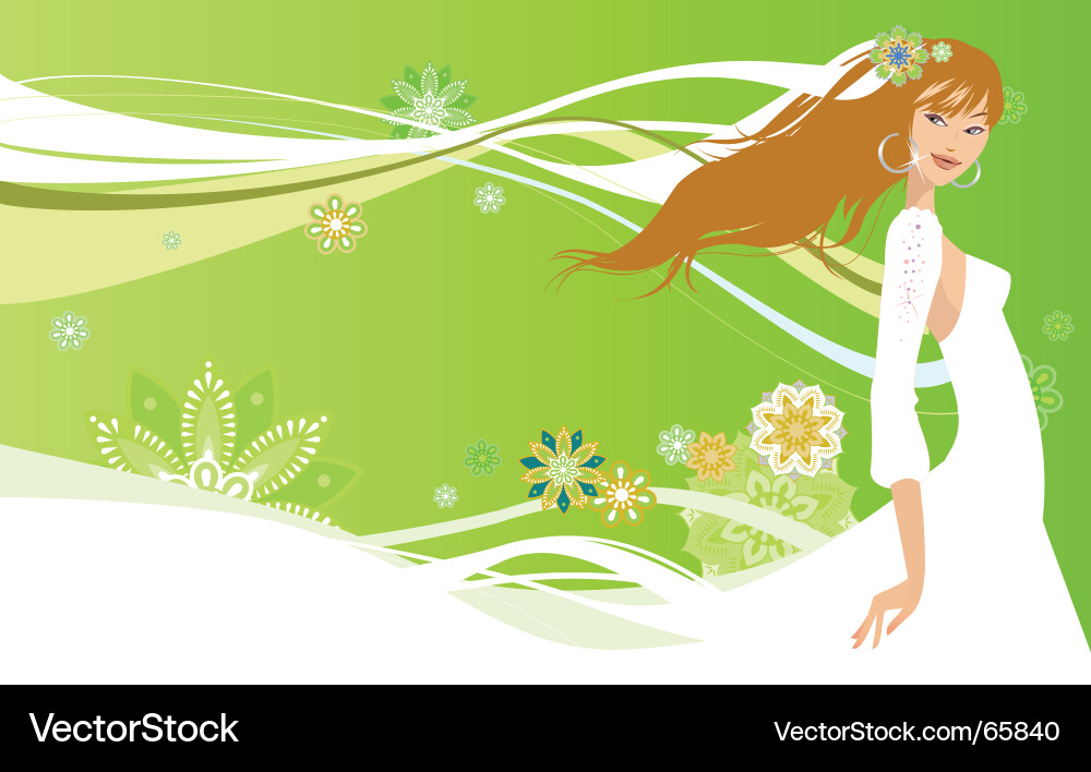 Beautiful bride Royalty Free Vector Image - VectorStock
