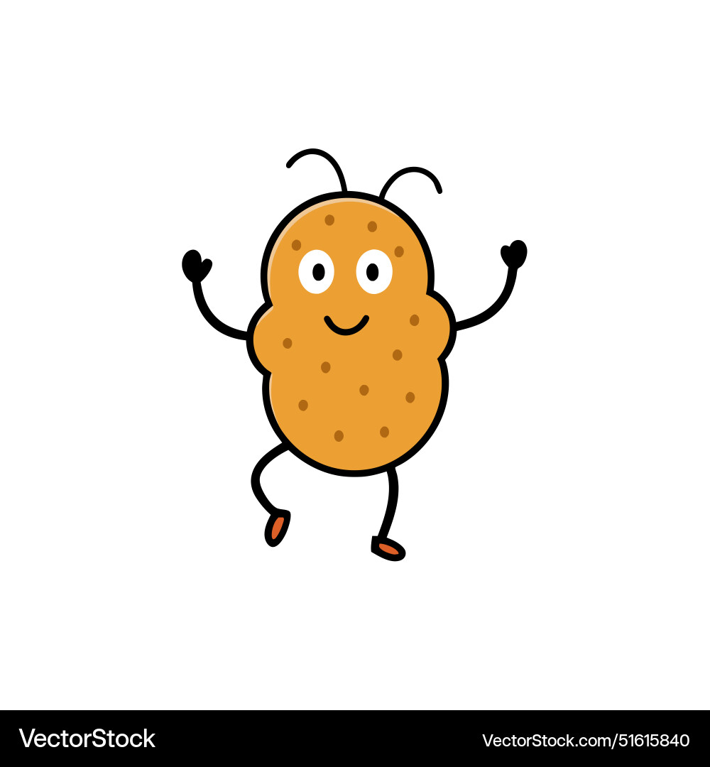 Biscuit beetle bug dancing icon Royalty Free Vector Image