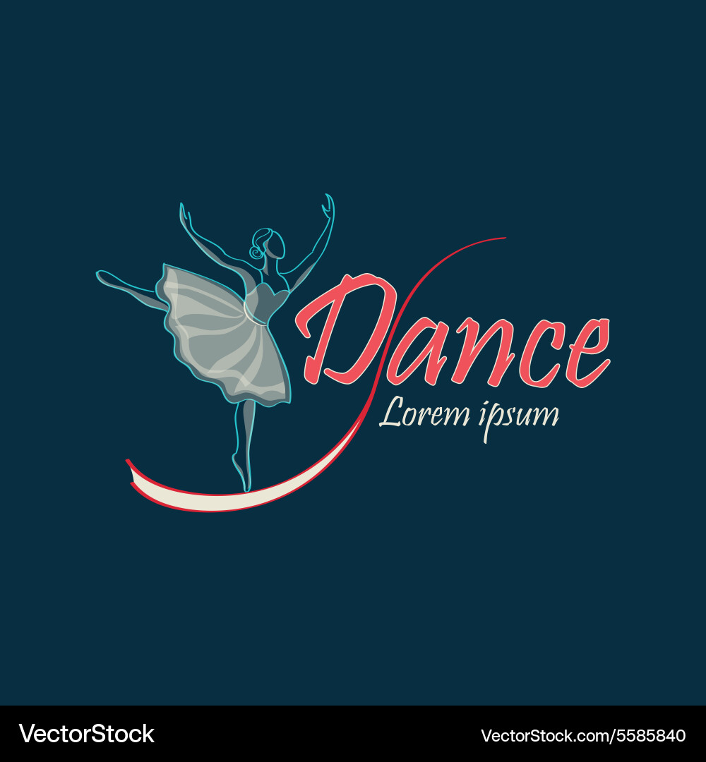 Dancing logo symbol Royalty Free Vector Image - VectorStock