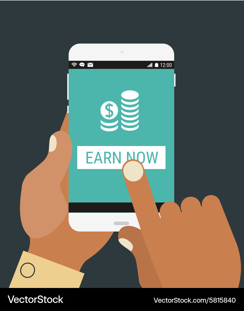 Earn your money now Royalty Free Vector Image - VectorStock