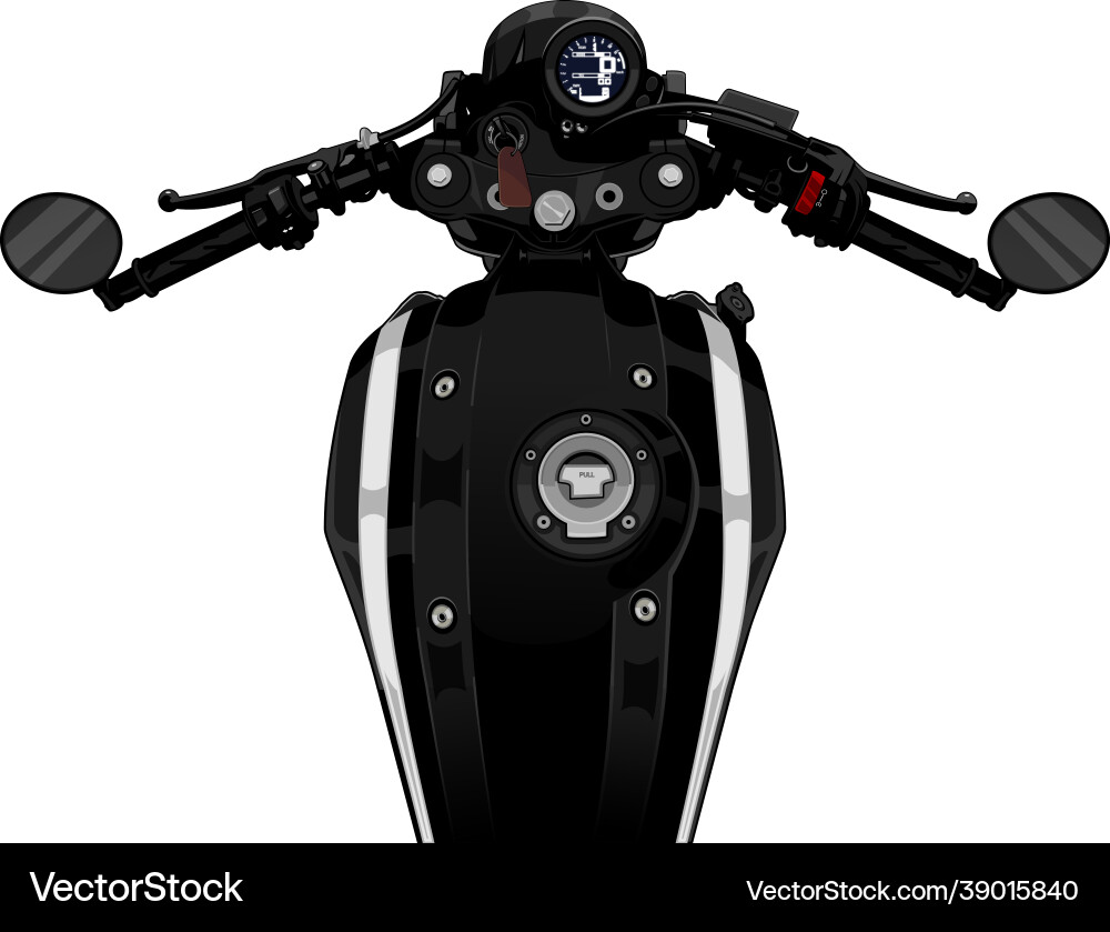 Motorcycle sport top view Royalty Free Vector Image