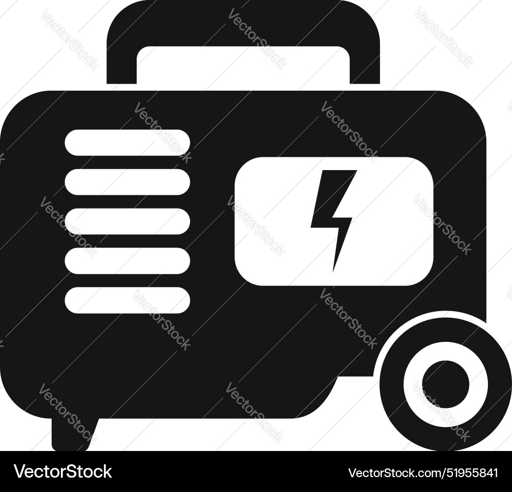 Portable generator providing emergency power Vector Image