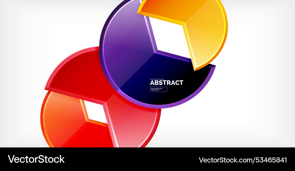 Trendy round shapes with triangular angle design Vector Image