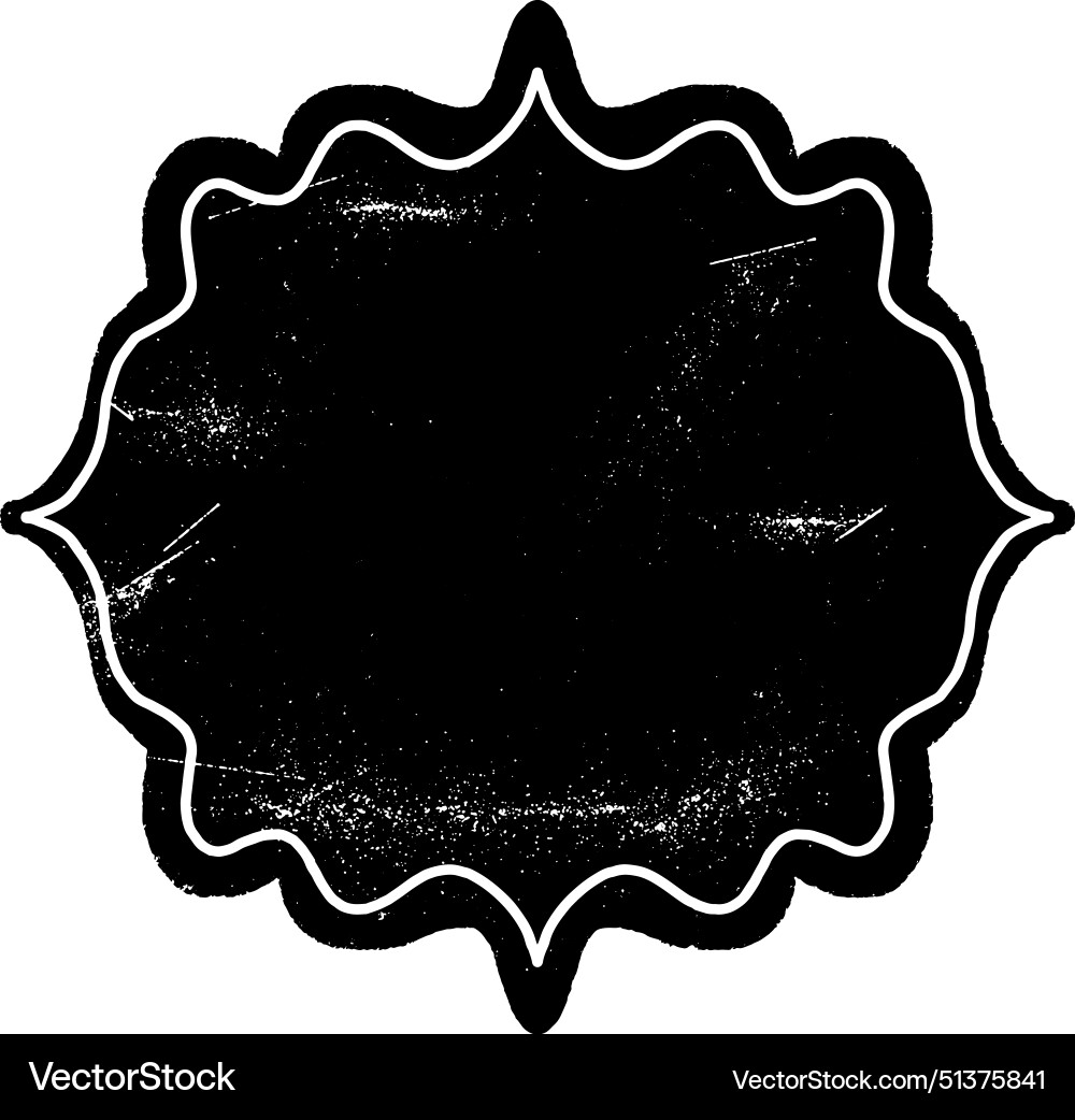 Vintage tag frame background linocut graphics Vector Image