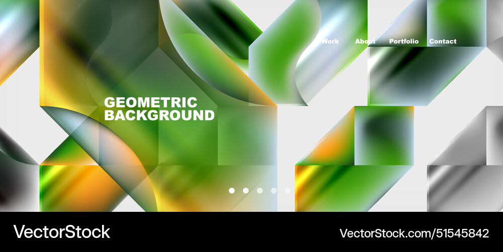 Abstract geometric shapes web design page Vector Image