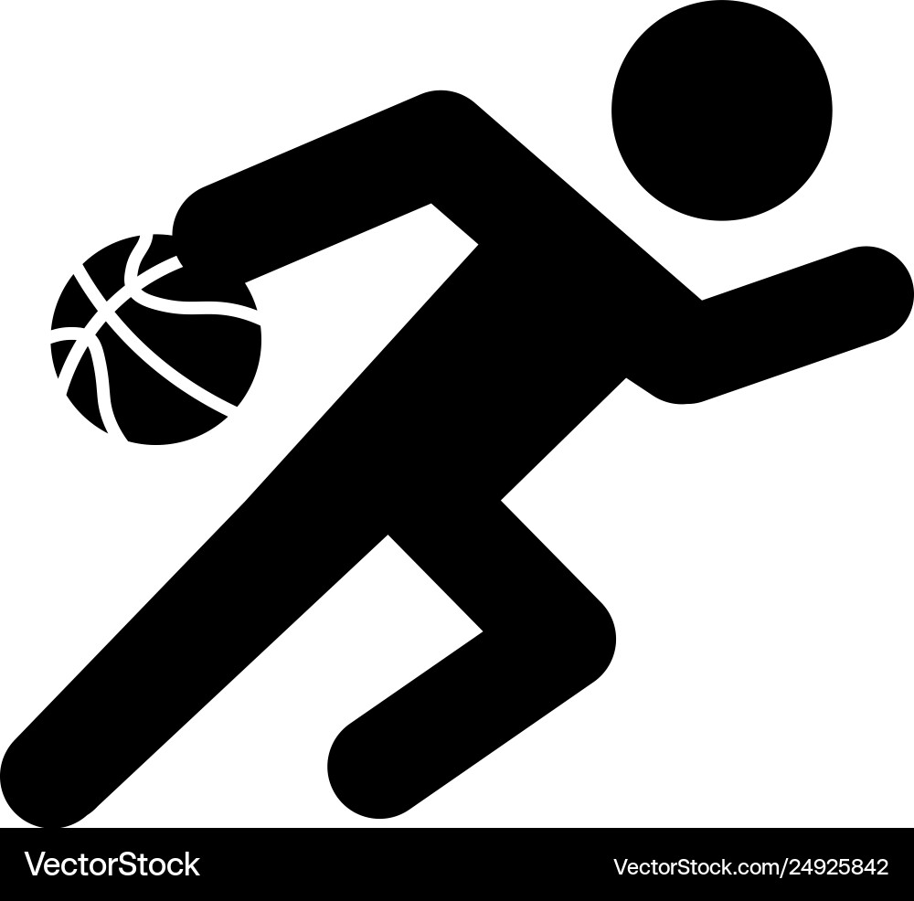 Basketball dribble icon Royalty Free Vector Image