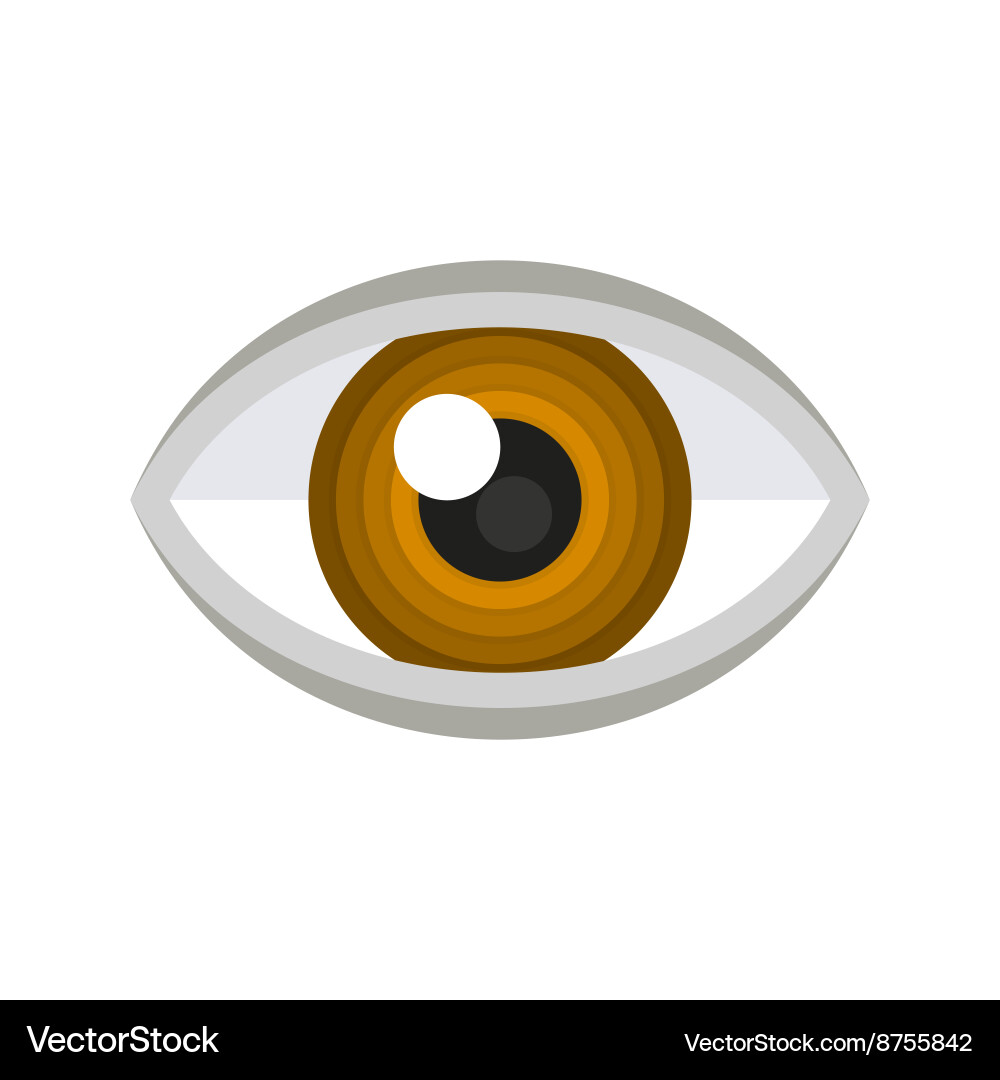 Brown eye icon Royalty Free Vector Image - VectorStock