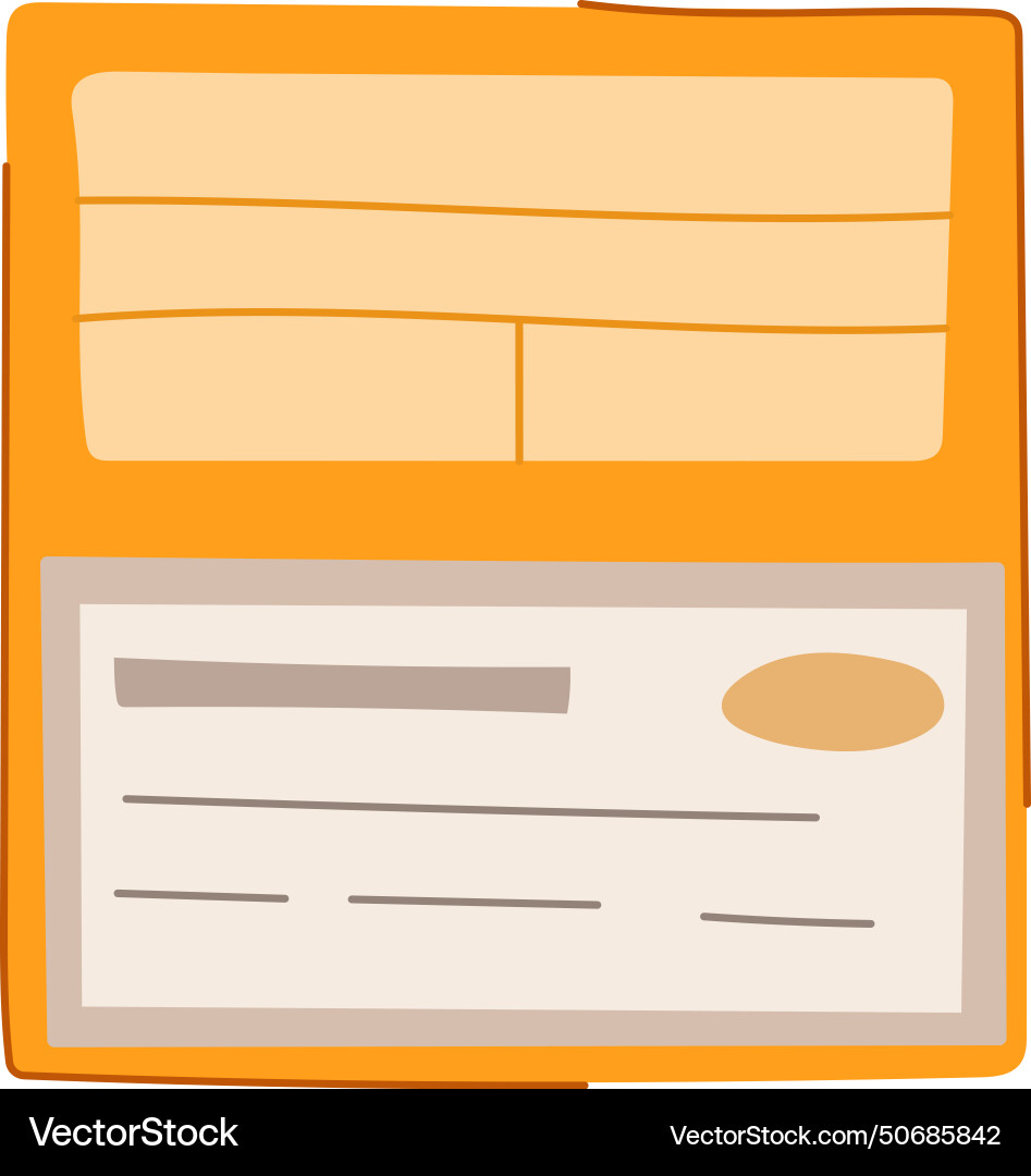 Cheque checkbook cartoon Royalty Free Vector Image