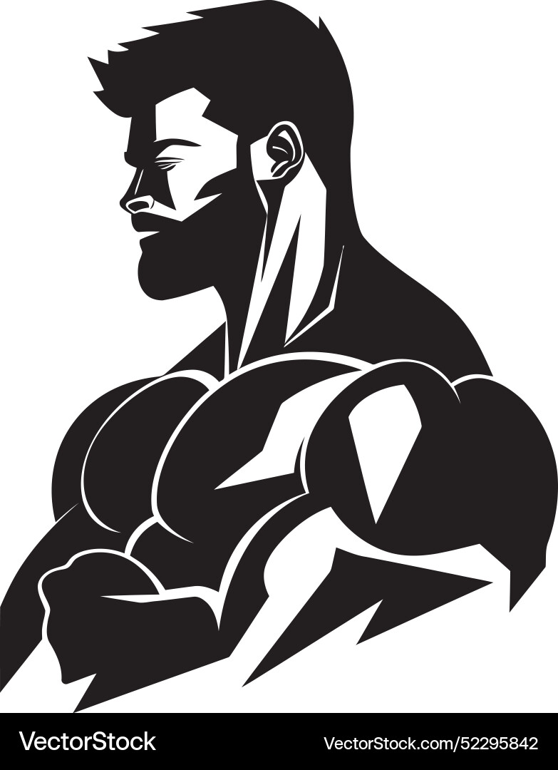 Dynamic shadows inked bodybuilding edition Vector Image