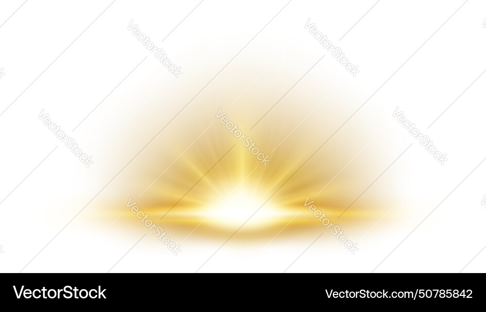Gold rays rising on light background suitable Vector Image