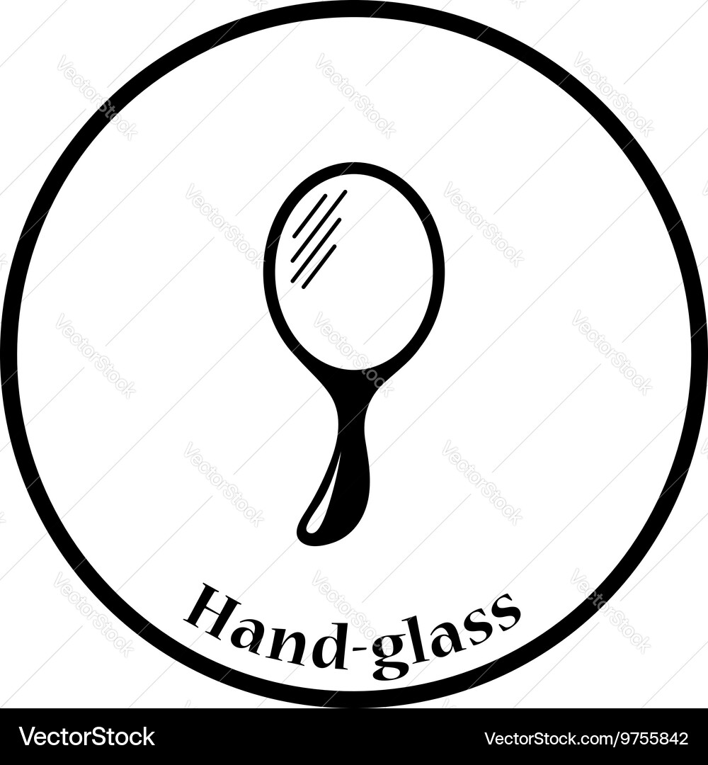 Hand-glass icon Royalty Free Vector Image - VectorStock