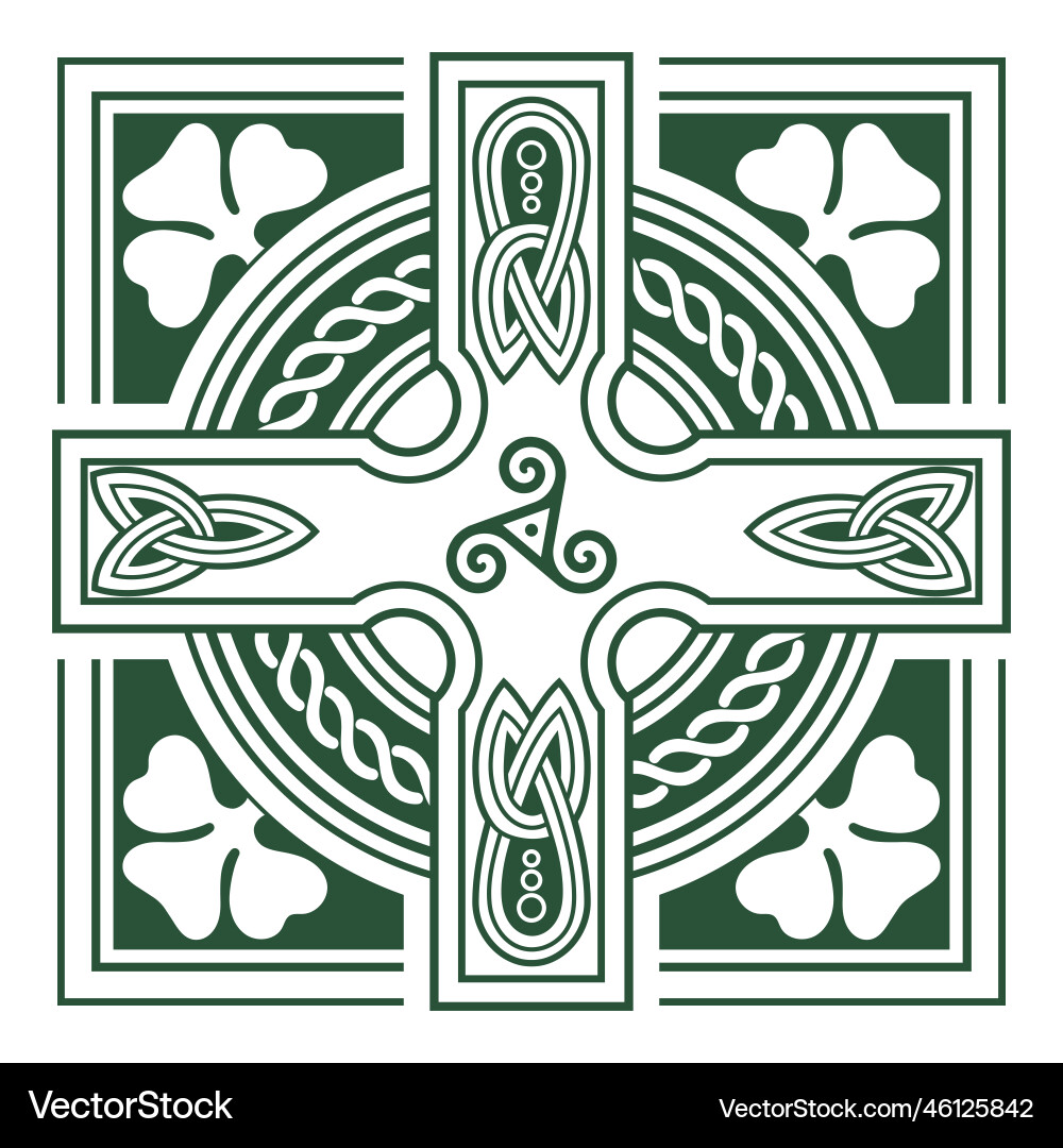 Irish design in vintage retro style celtic Vector Image