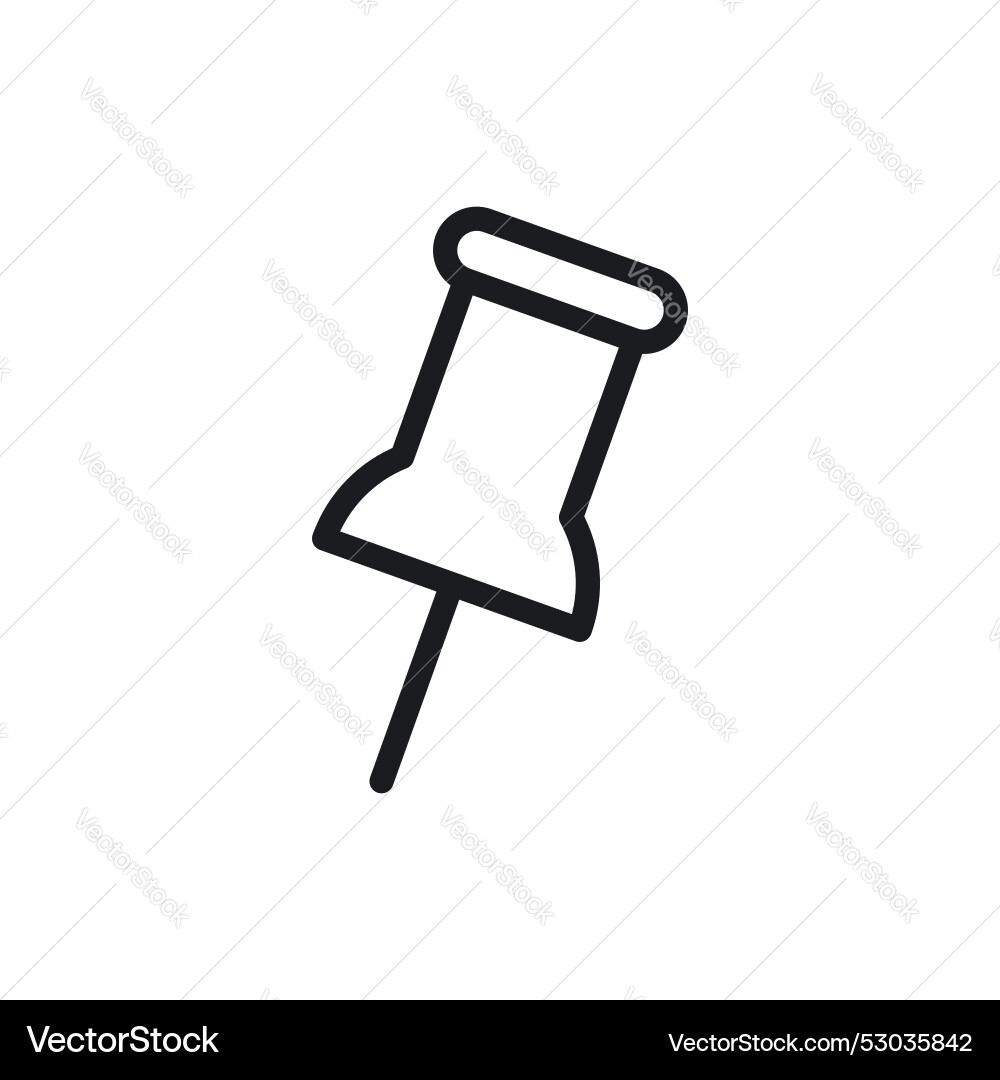 Thumbtack icon set noticeboard pushpin symbol Vector Image