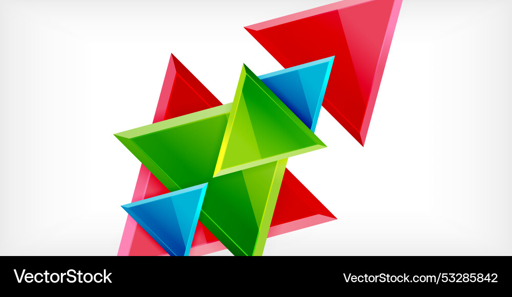 Triangle Glass Shapes Geometric Abstract Vector Image