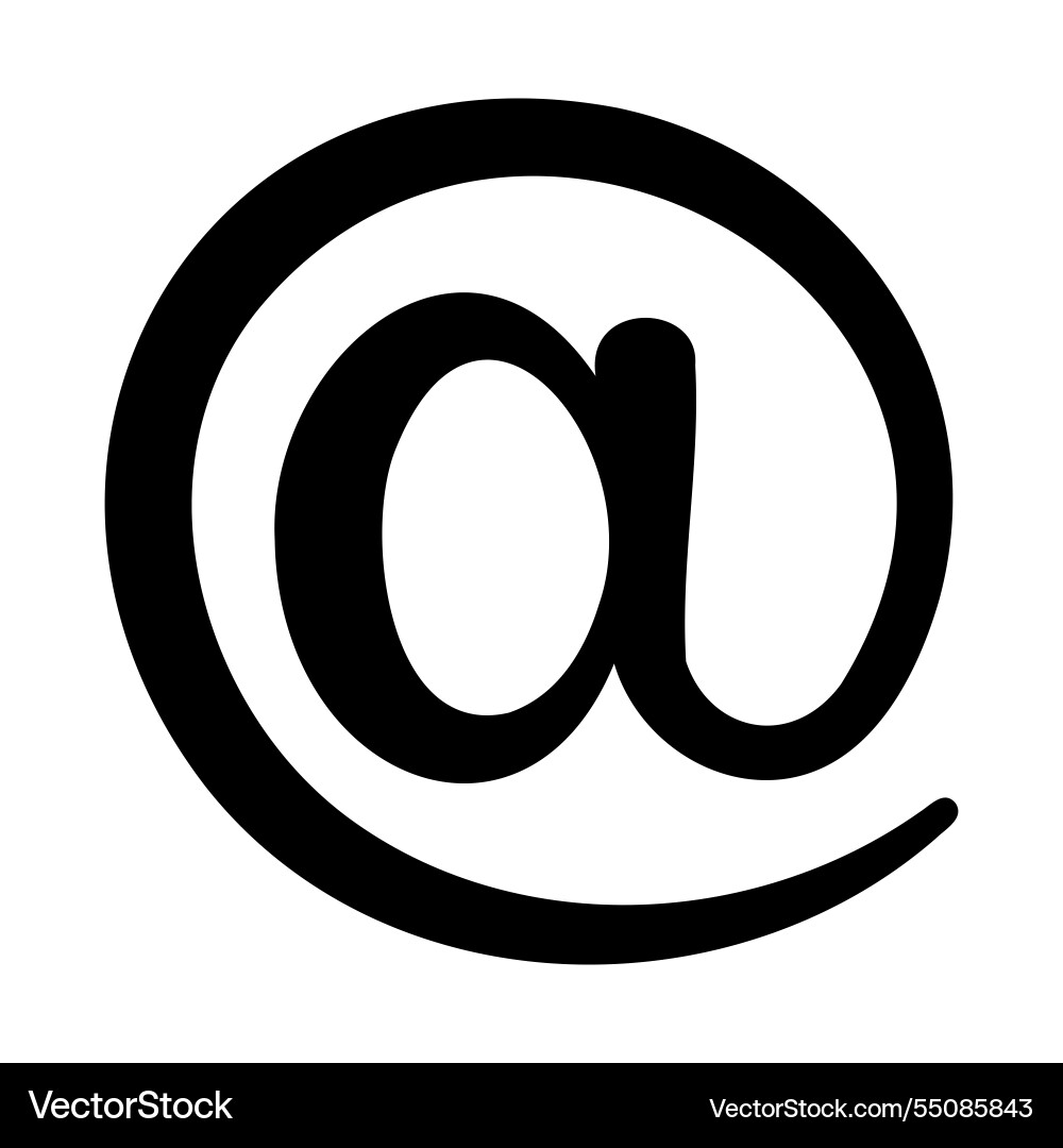 At symbol email internet online Royalty Free Vector Image