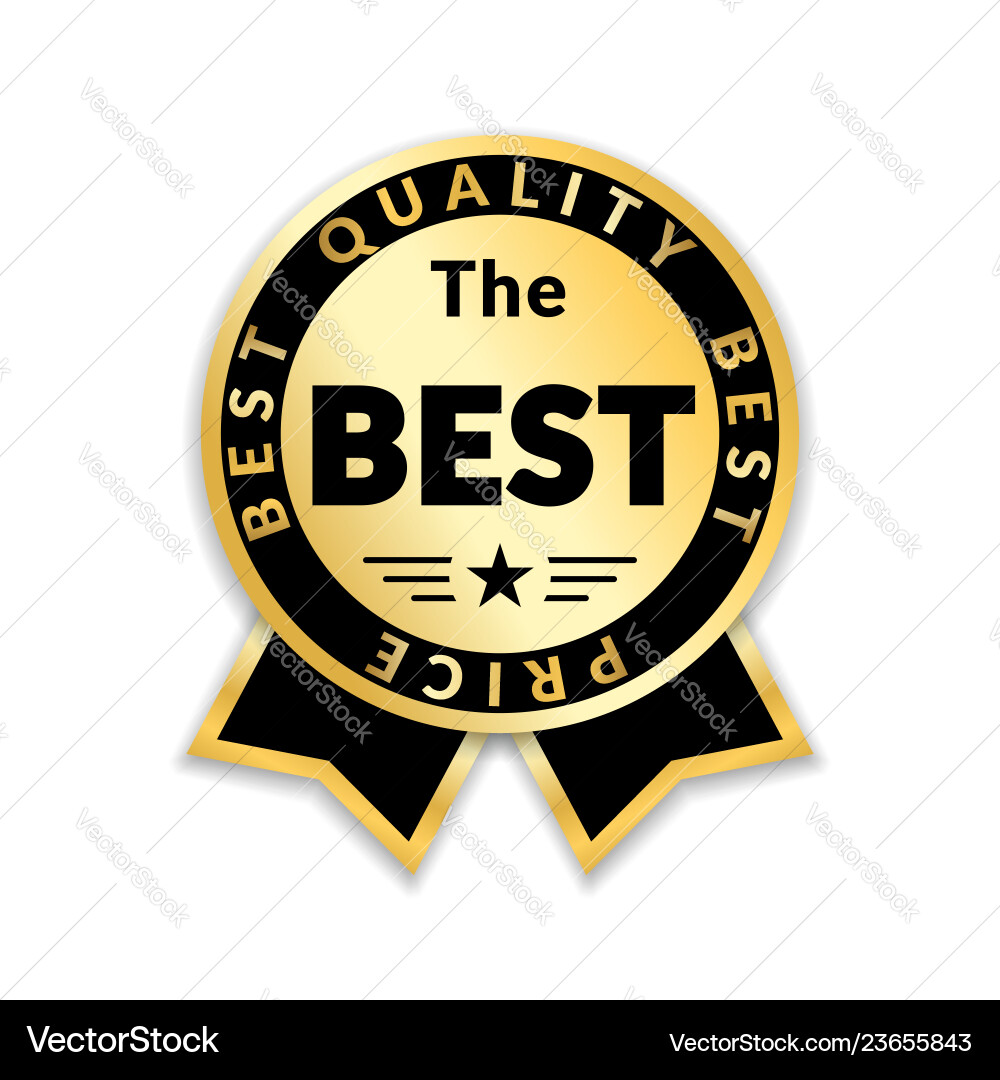 Award ribbon the best Royalty Free Vector Image
