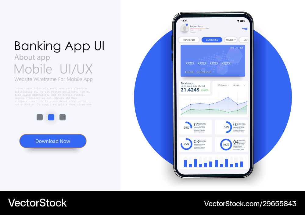 Credit Card & Payment App UI Royalty Free Vector Image