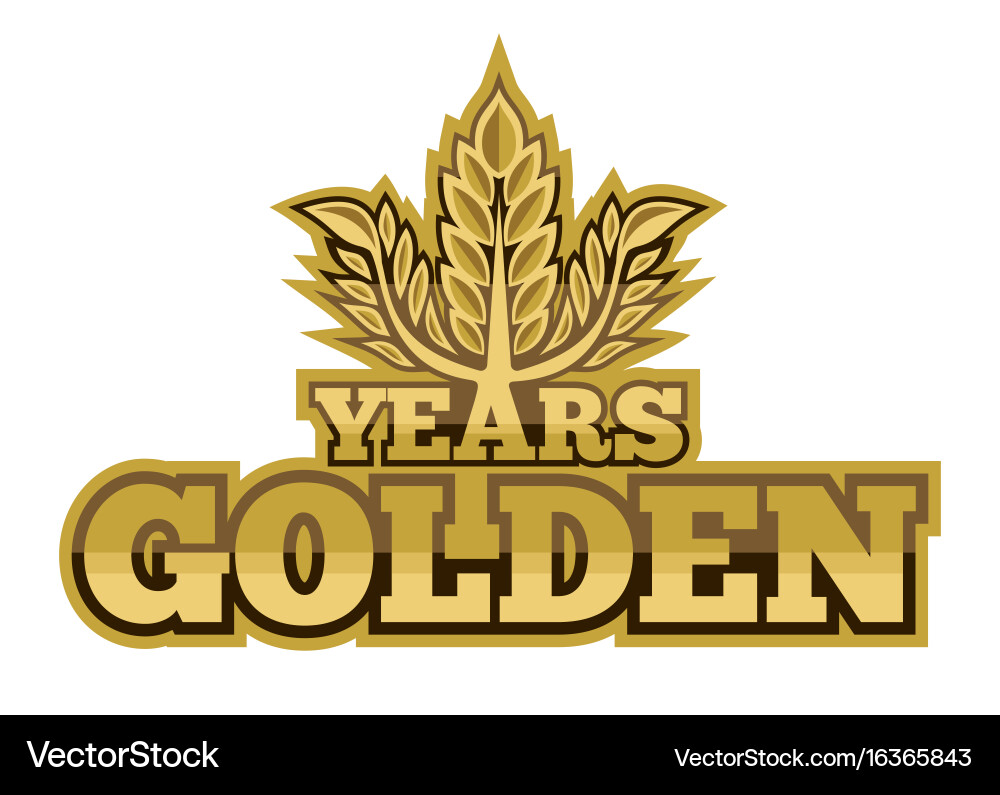 Golden years Royalty Free Vector Image - VectorStock