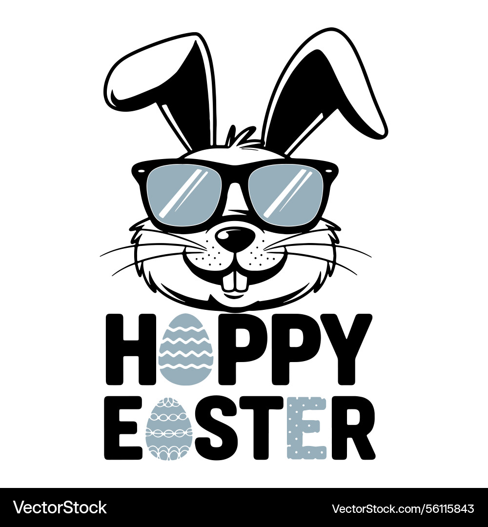 Hoppy easter svg file happy cut files Royalty Free Vector