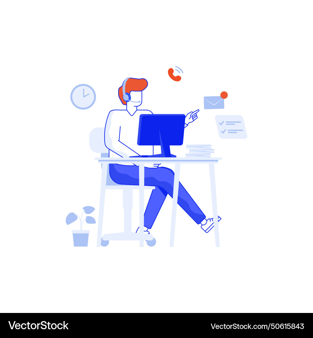 Man contact us list Royalty Free Vector Image - VectorStock