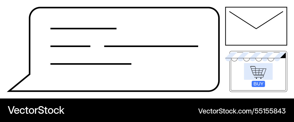 Online shopping notification with buy button Vector Image