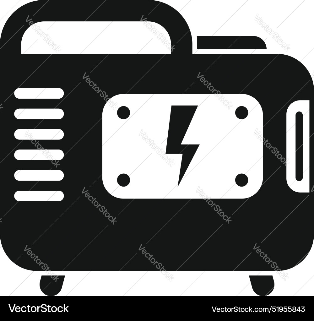 Portable power generator supplying electricity Vector Image