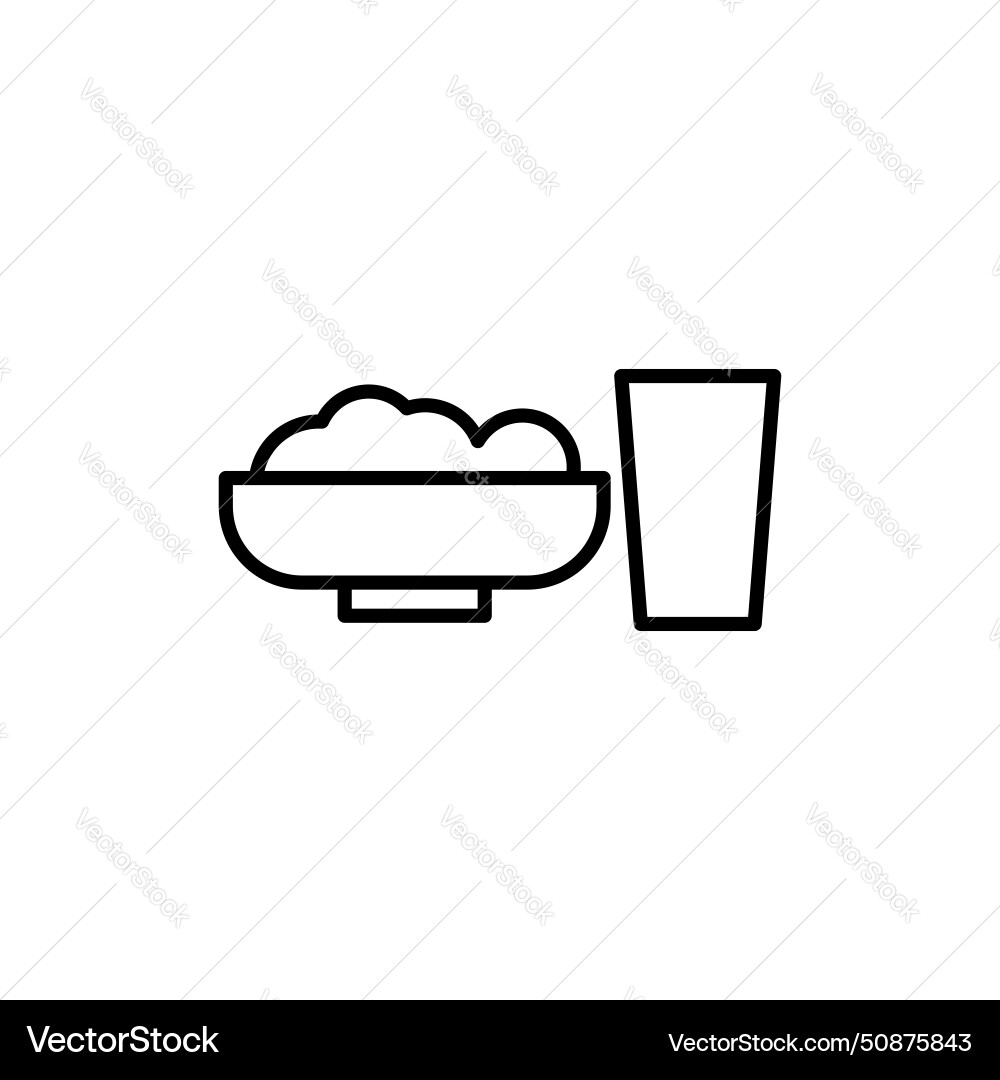 Ramadan breakfast icon set eid fasting dinner Vector Image