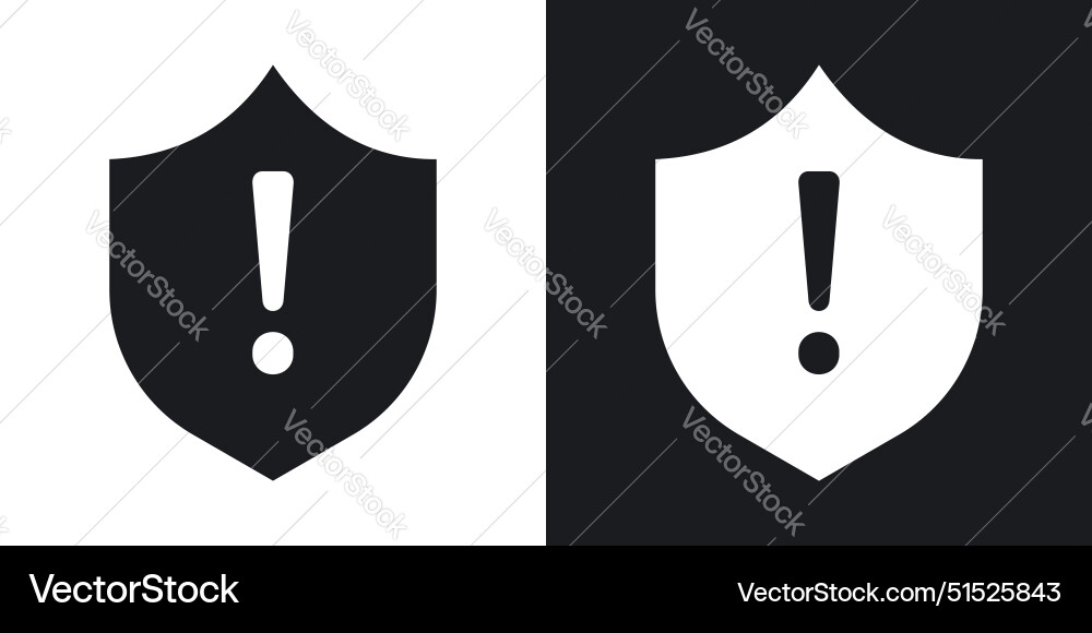 Shield exclamation icon Royalty Free Vector Image