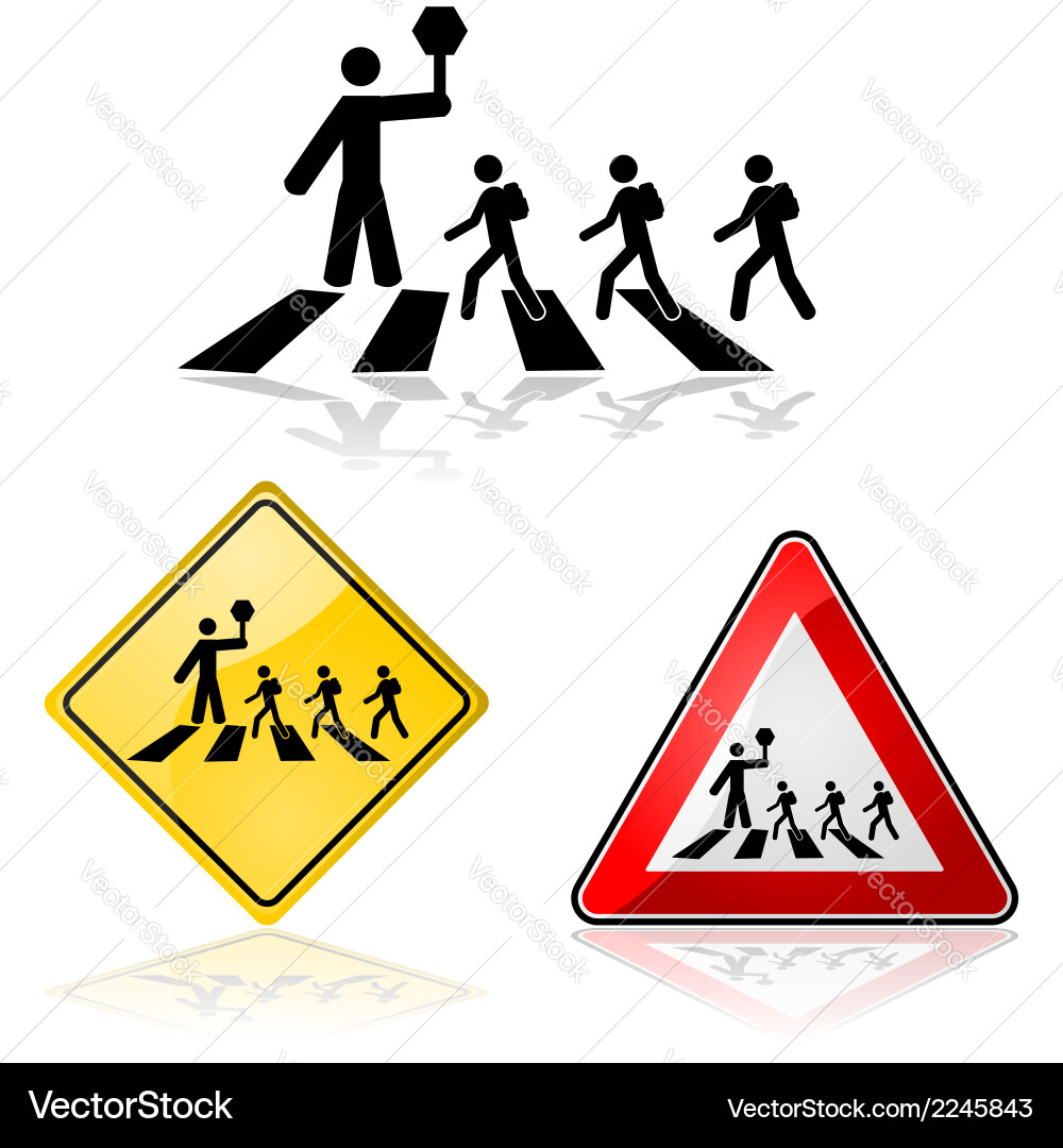 Street crossing Royalty Free Vector Image - VectorStock